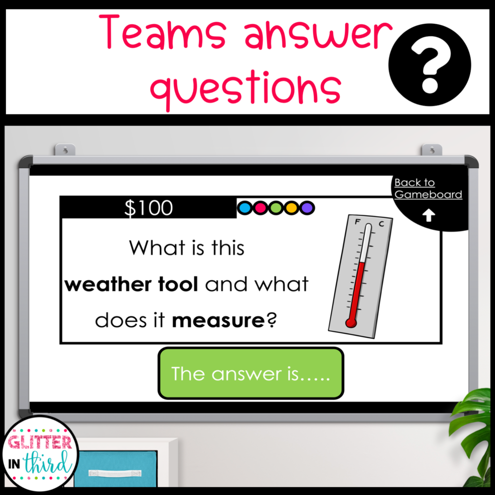 Weather Review Game - Glitter in Third