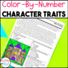 Character Traits Color-By-Number Worksheets - Glitter in Third