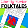 Folktales Color-By-Number Worksheet - Glitter in Third