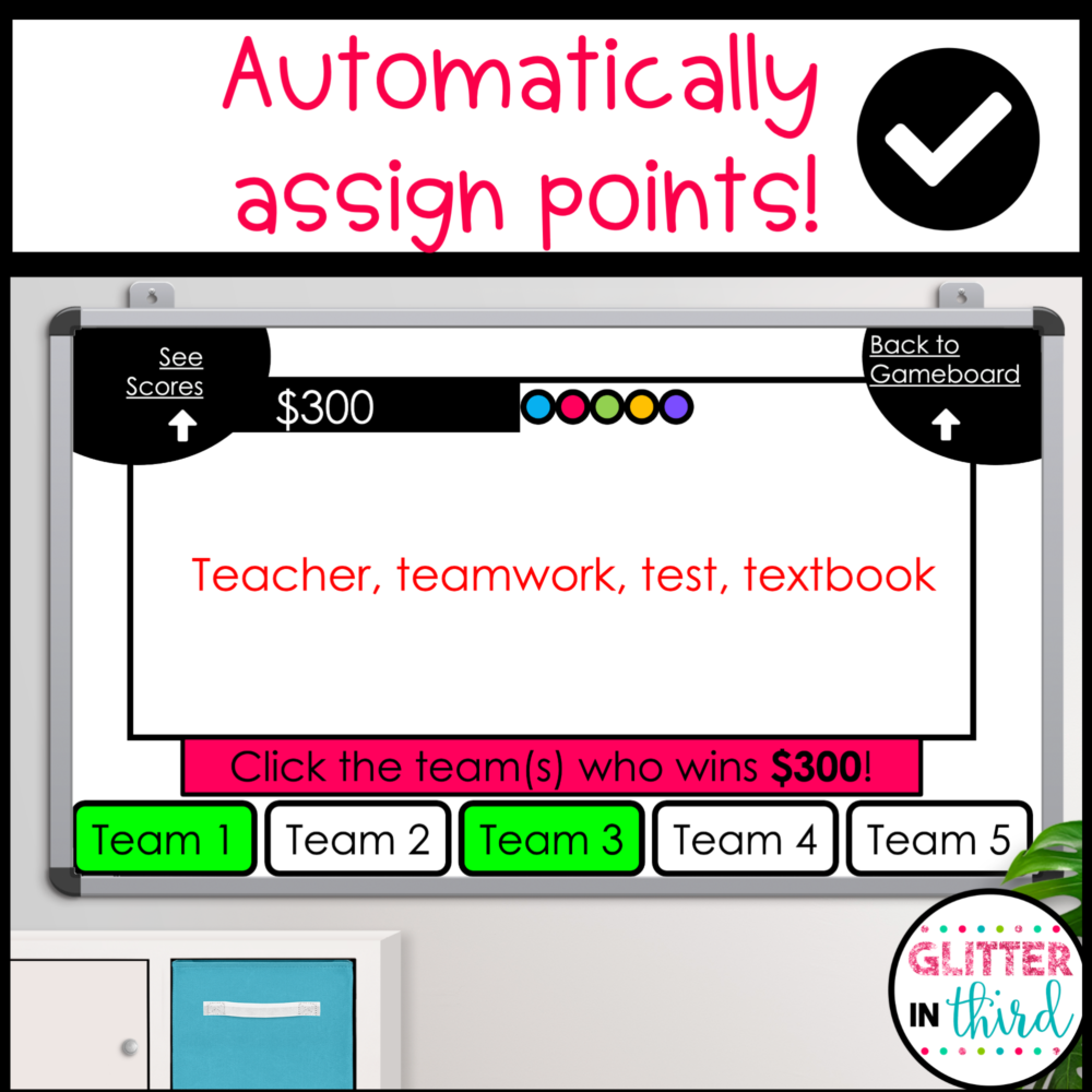 Dictionary Skills Review Game - Glitter in Third