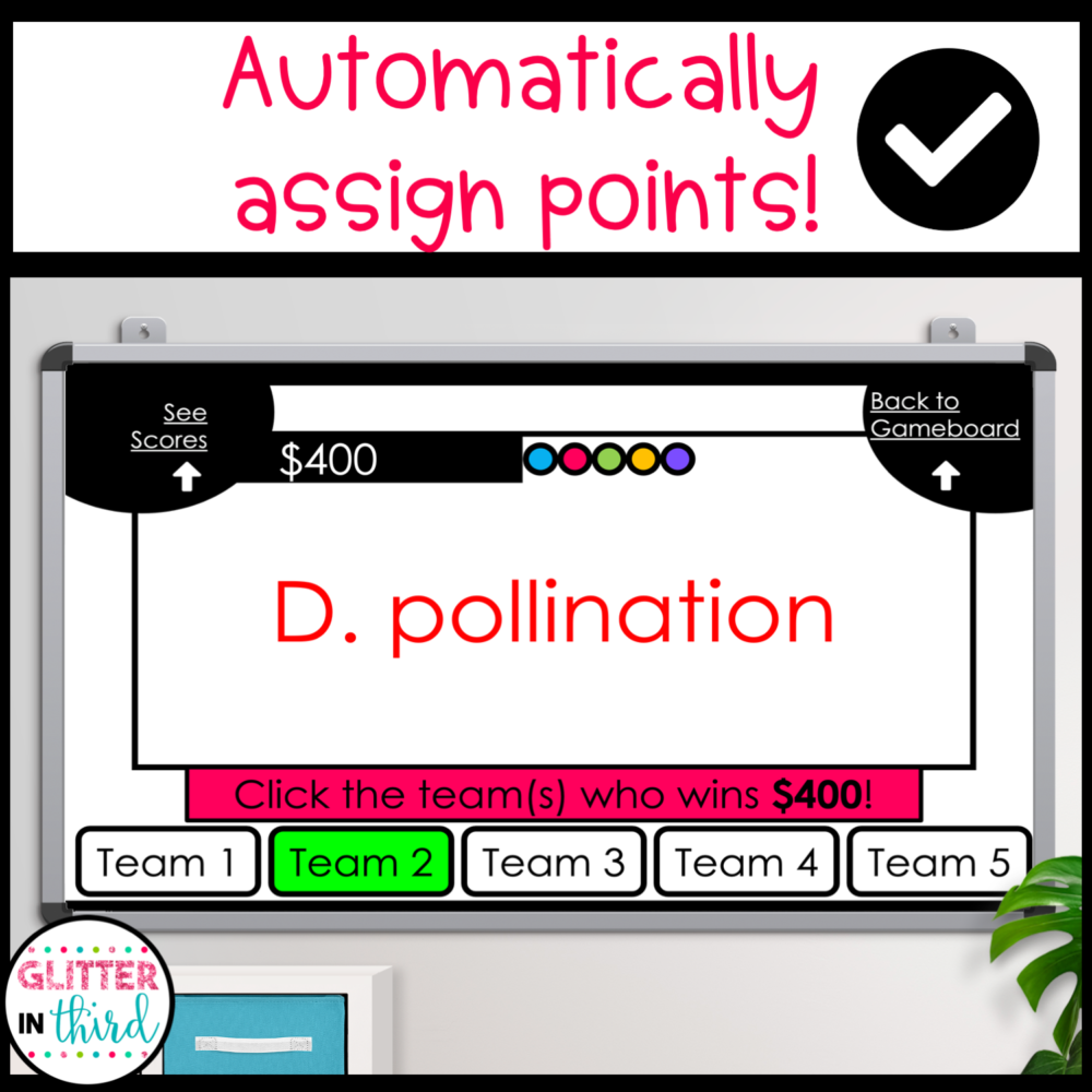 Plants SOL Review Game Activity - Glitter in Third