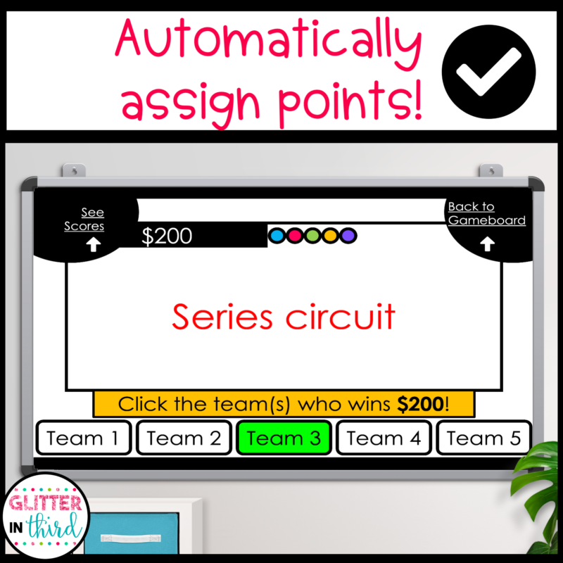 Electricity Review Game - Glitter in Third