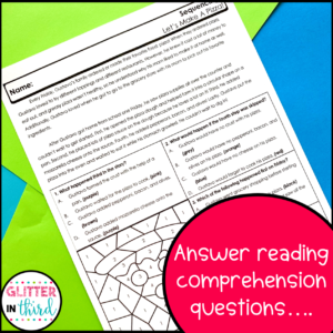 Sequencing Reading Comprehension Passages Color-By-Number Worksheets ...