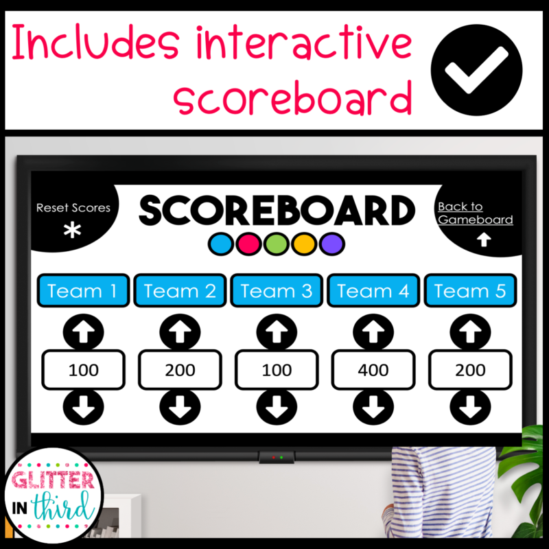 4th Grade Math SOL Review Game - Glitter in Third