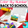 Back to School Reading Comprehension Worksheet Color-By-Number ...