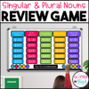 Singular and Plural Nouns Grammar Review Game - Glitter in Third