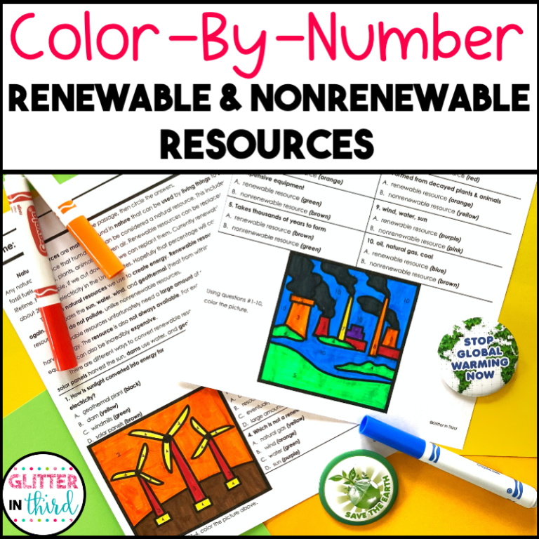 Renewable and Nonrenewable Resources Worksheets Science SOL 5.9 ...