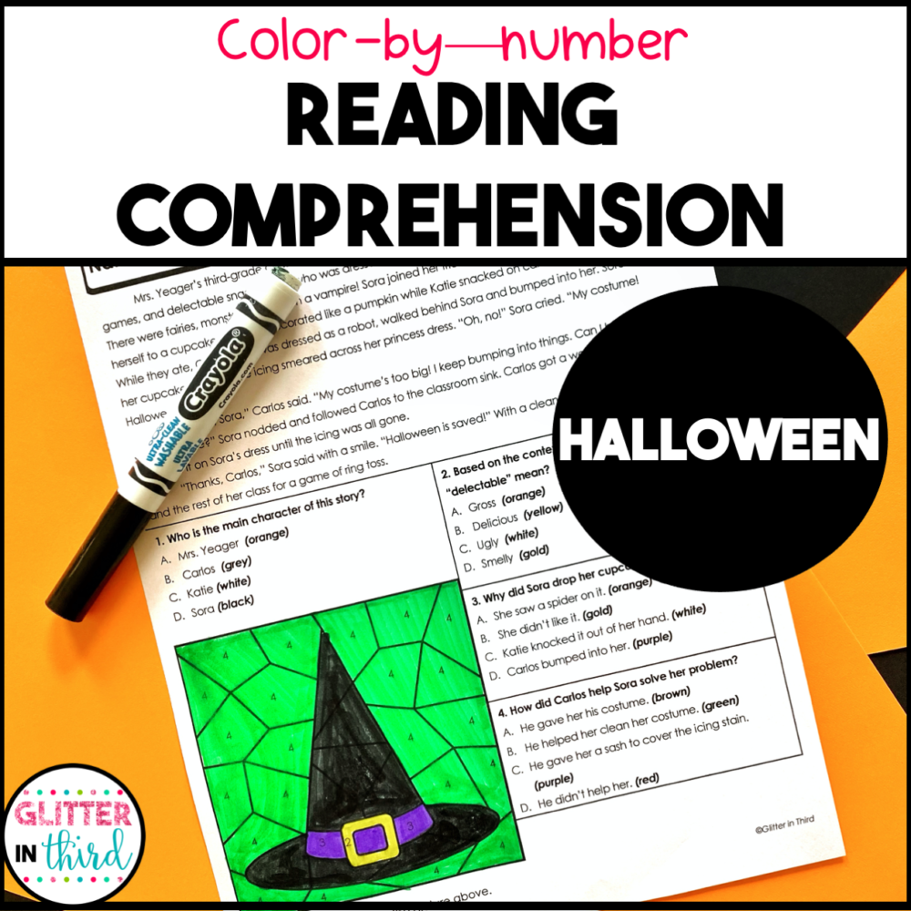 Seasonal & Holiday Reading Comprehension Passages Color By Number ...