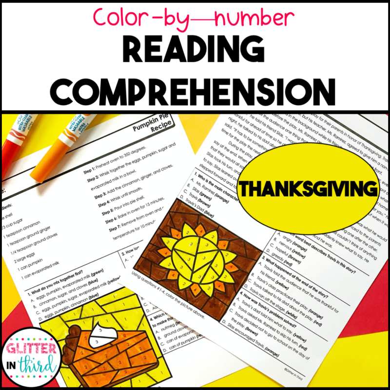 Seasonal & Holiday Reading Comprehension Passages Color By Number ...