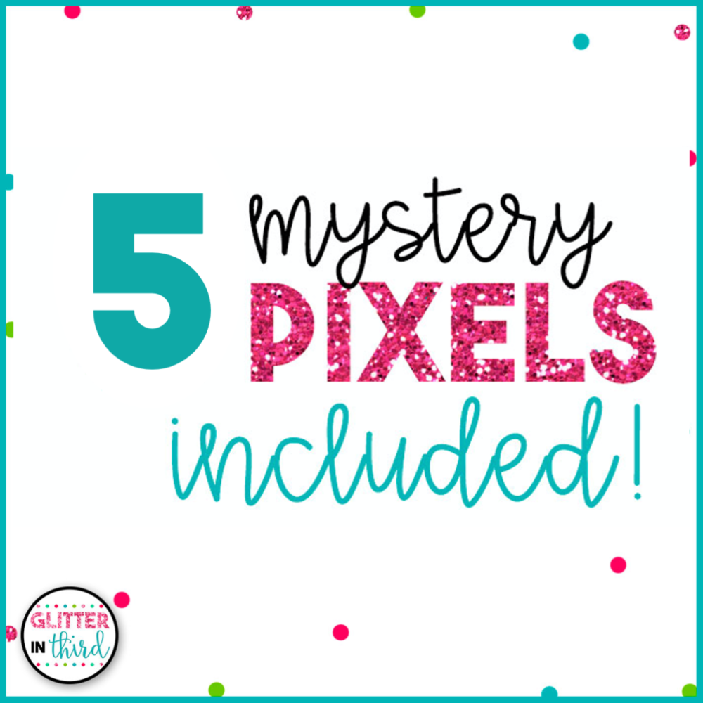 3rd Grade Place Value Pixel Art - Glitter in Third