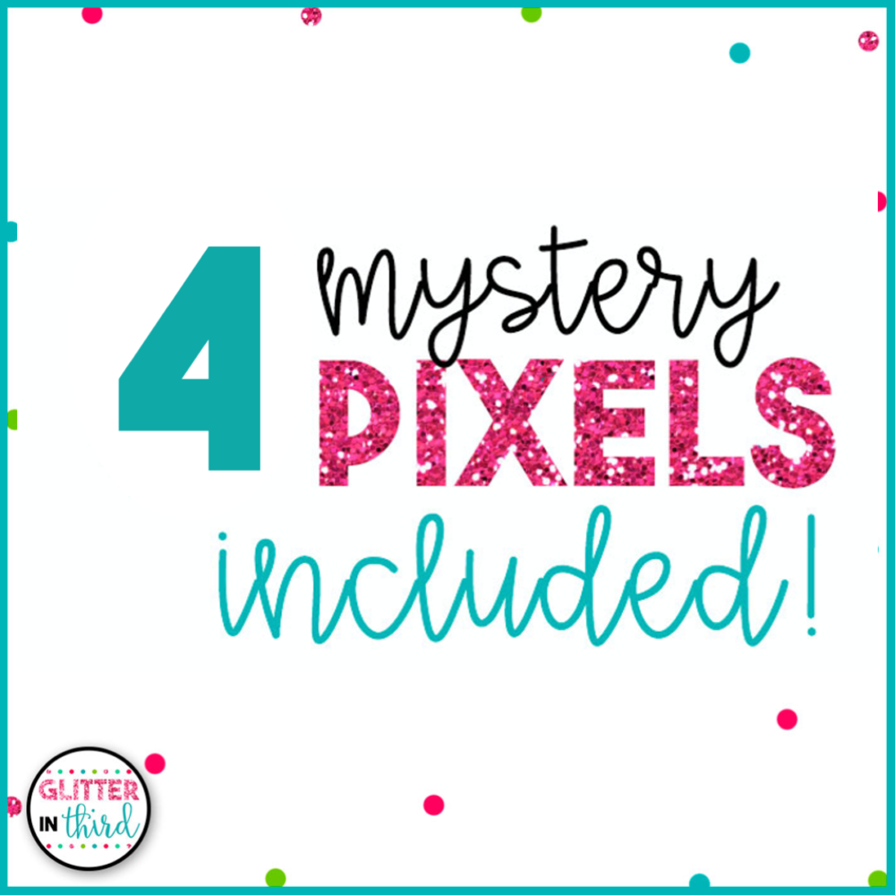 Telling Time to the Minute and Five Minutes Pixel Art Math - Glitter in ...