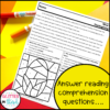 Thanksgiving Reading Comprehension Color-By-Number Worksheets - Glitter ...