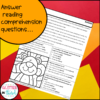 Fall Reading Comprehension Color-By-Number Worksheets - Glitter in Third