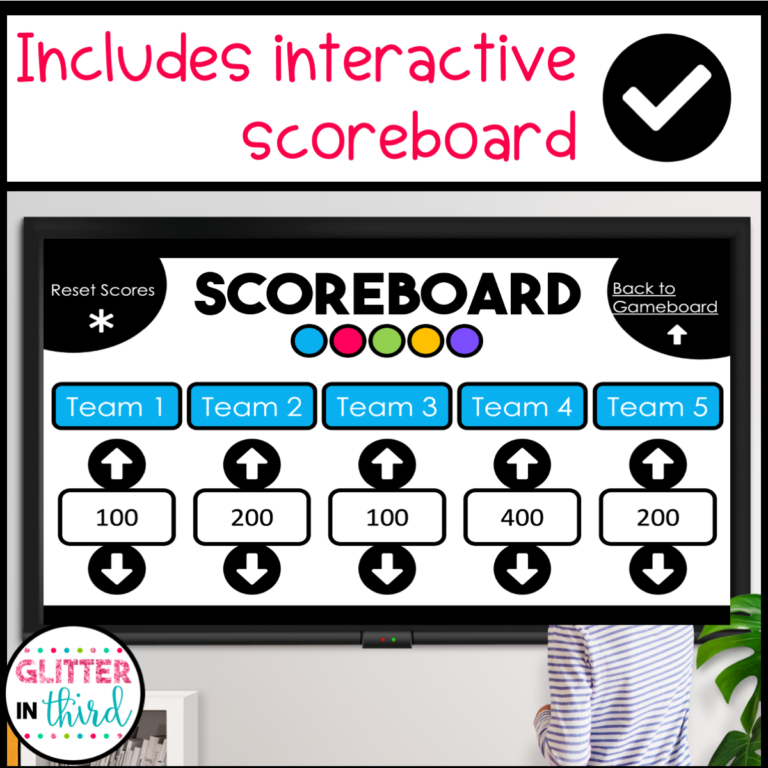 Singular and Plural Nouns Grammar Review Game - Glitter in Third