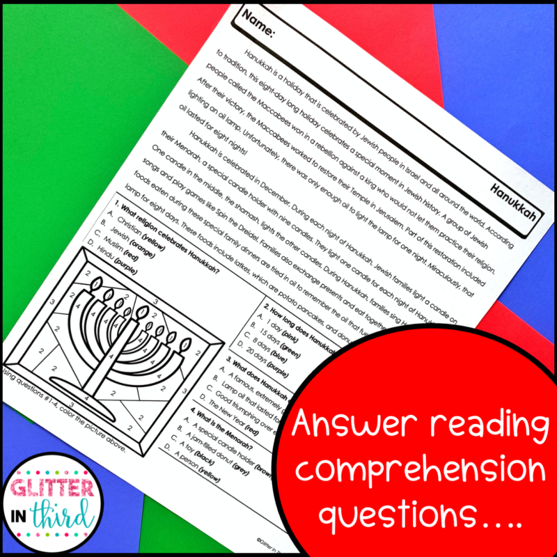 Winter Holidays Around the World Reading Comprehension Worksheets ...