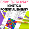 Kinetic and Potential Energy Worksheets Color-By-Numbers - Glitter in Third