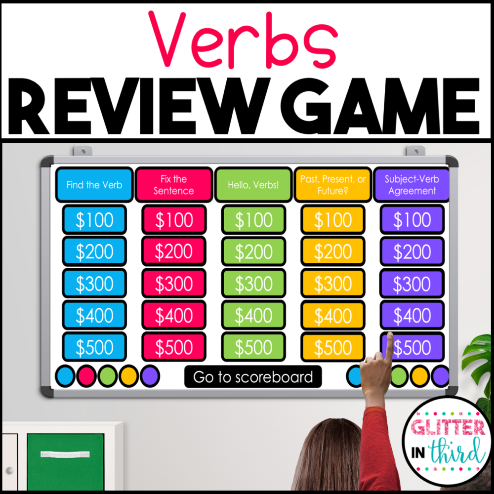 3rd Grade Grammar Jeopardy Games BUNDLE - Glitter in Third