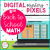 5th Grade Back to School Pixel Art Math Activities - Glitter in Third