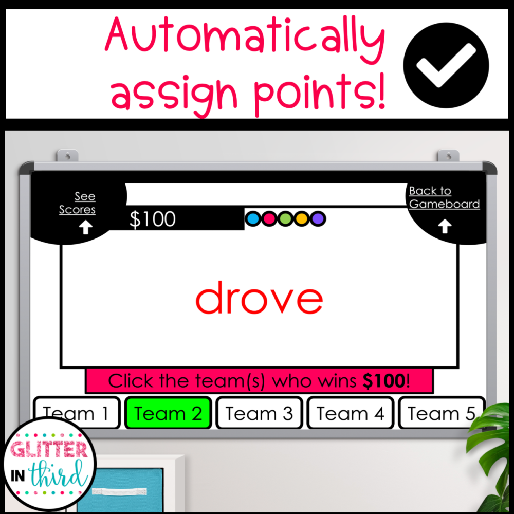 Verbs Grammar Review Game - Glitter in Third