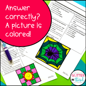 5th grade Reading Comprehension Passages Color By Number Worksheets ...