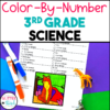 3rd Grade Science SOL Color-By-Number Worksheets BUNDLE - Glitter in Third