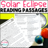Solar Eclipse Reading Comprehension Passages Worksheets - Glitter in Third