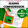St. Patrick's Day Reading Comprehension Color By Number Worksheets ...