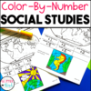 3rd Grade Social Studies Color-By-Number Worksheets BUNDLE - Glitter in ...