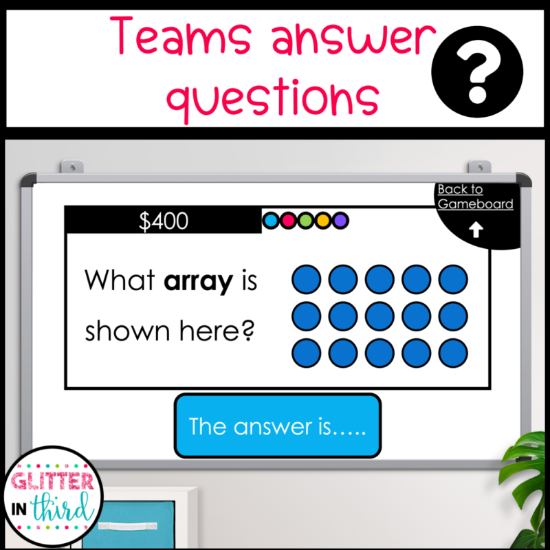 Multiplication Math Review Game - Glitter in Third