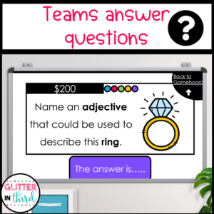 3rd Grade Grammar Jeopardy Games BUNDLE - Glitter in Third