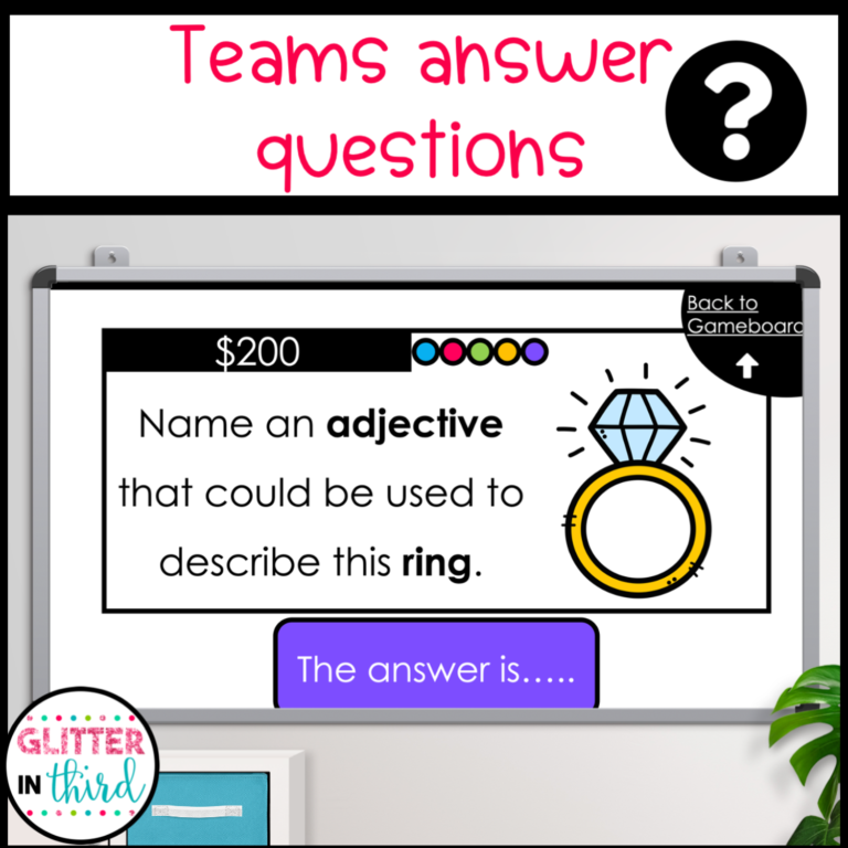 3rd Grade Grammar Jeopardy Games BUNDLE - Glitter in Third