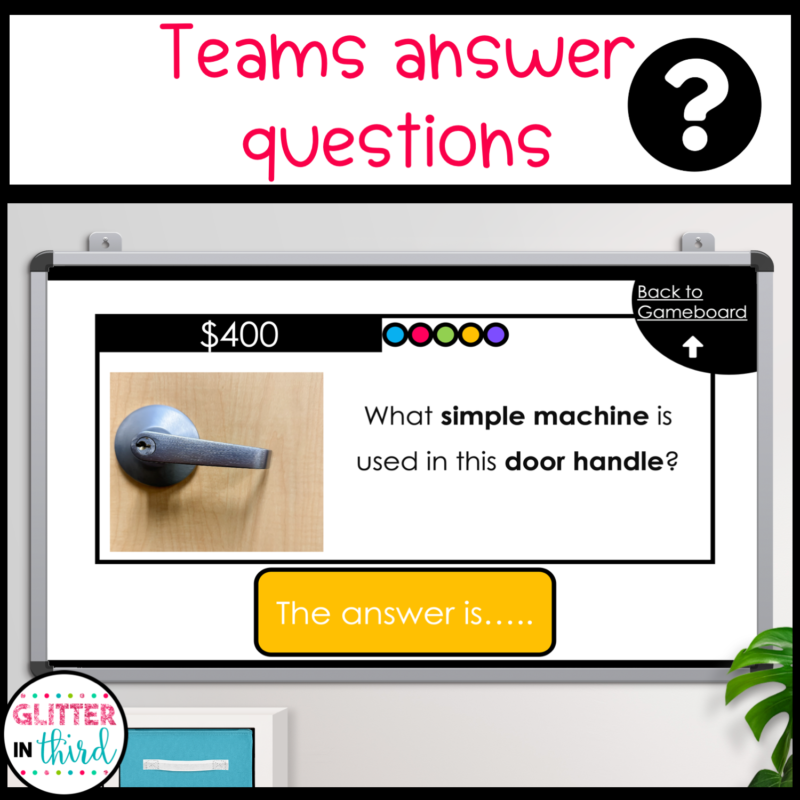 Simple Machines Jeopardy SOL Review Game Activity - Glitter in Third