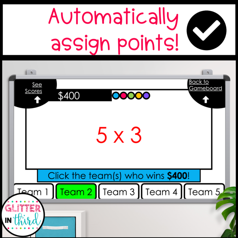 Multiplication Math Review Game - Glitter in Third