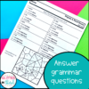 Singular and Plural Nouns Worksheets Color-By-Number Grammar - Glitter ...