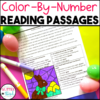 Easter Reading Comprehension Color By Number Worksheets - Glitter in Third