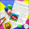 Easter Reading Comprehension Color By Number Worksheets - Glitter in Third