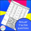 Comparing Fractions Color By Number Worksheets - Glitter in Third