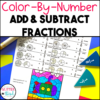 Adding and Subtracting Fractions Color By Number Worksheets - Glitter ...