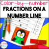 Fractions on a Number Line Color By Number Worksheets - Glitter in Third