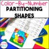 Partitioning Shapes into Equal Parts Color By Number Worksheets ...