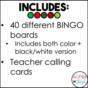 Christmas Multiplication BINGO Game - Glitter in Third