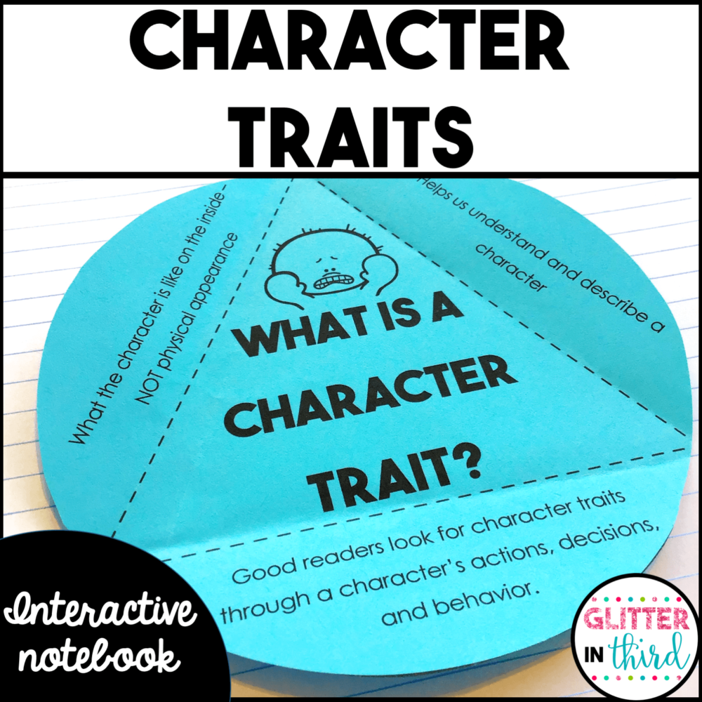 Character Traits Graphic Organizers + Interactive Notebook Activities ...