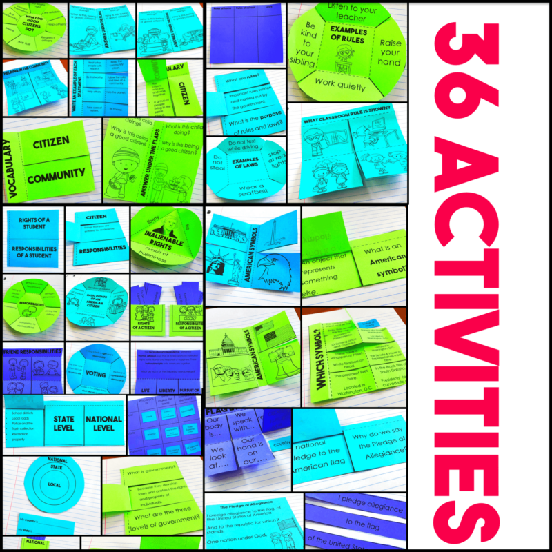Civics & Government Activities Interactive Notebook for 3rd Grade ...