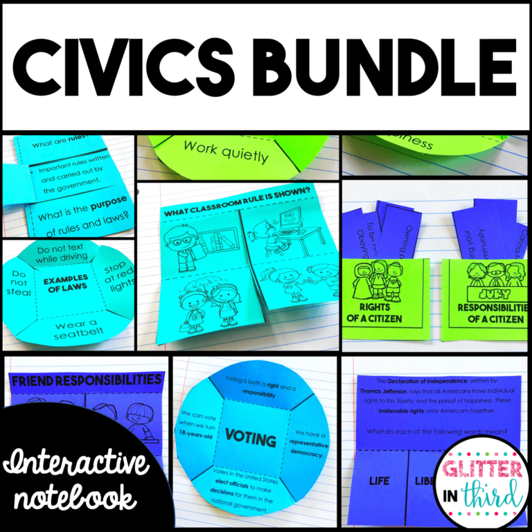 Civics & Government Activities Interactive Notebook for 3rd Grade ...