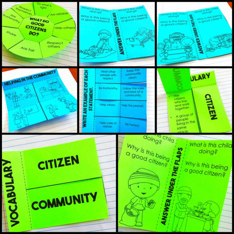Good Citizenship Being A Good Citizen Interactive Notebook Activities ...