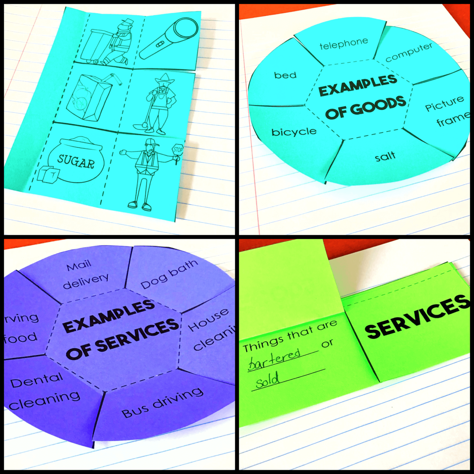 Goods and Services Activities & Sort for Interactive Notebook - Glitter ...