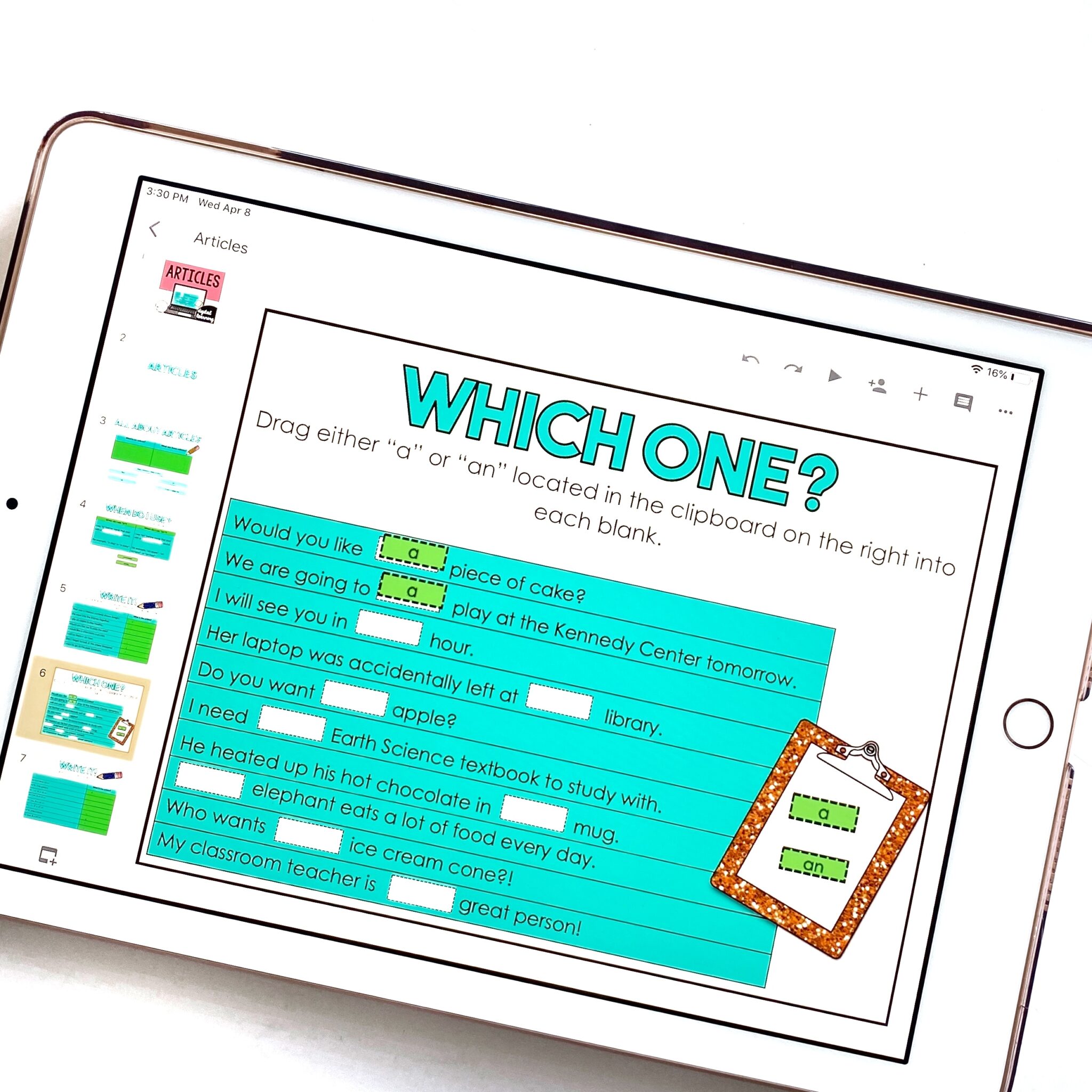Articles A An The Activities for Google Classroom Digital Resources ...