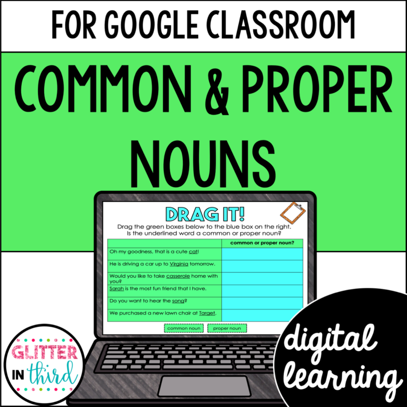 Common & Proper Nouns Sorts & Activities for Google Classroom Digital ...