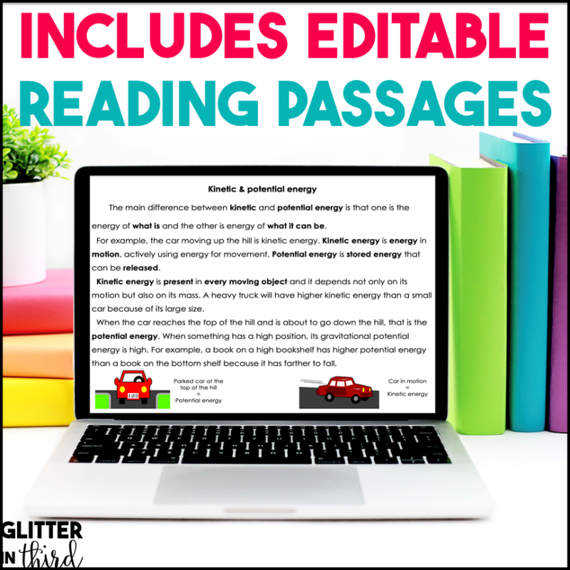Kinetic & Potential Energy Activities & Reading Passages for Google ...