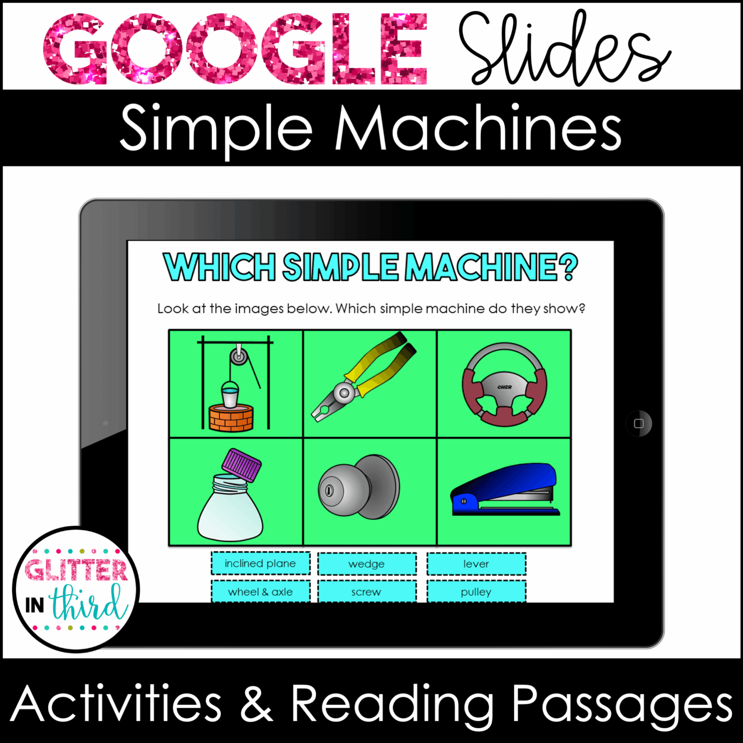 Simple Machines Activities & Reading Passages for Google Classroom ...